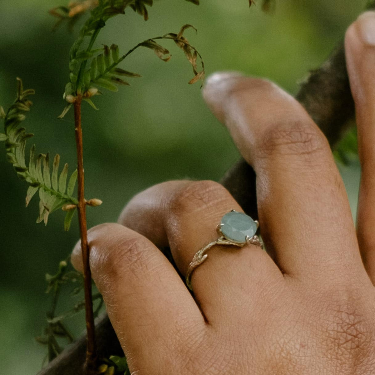 Growth Ring - Grandidierite & White Gold – Natalie Salisbury Jewellery